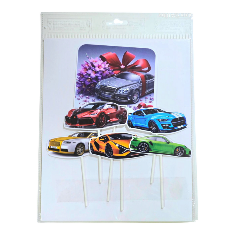 Paper Theme Toppers Car – Bakersmart